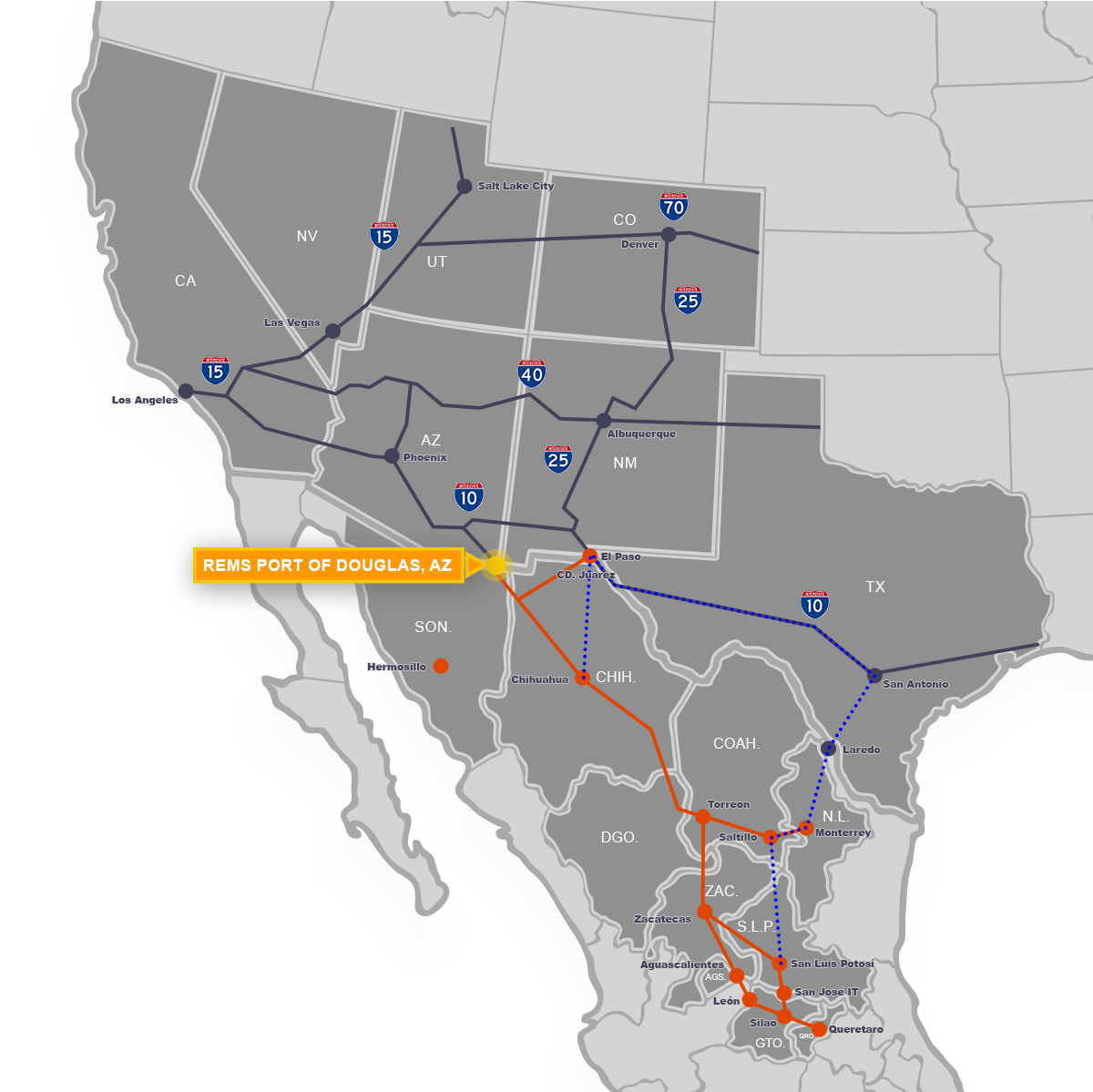 REMS Port of Dougla, Arizona - The U.S. Southwest Logistics Corridor